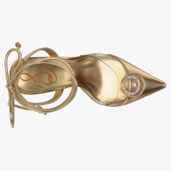 Sam Edelman | Shoes | Sam Edelman Gold Adrian Strappy Stiletto Heels ...